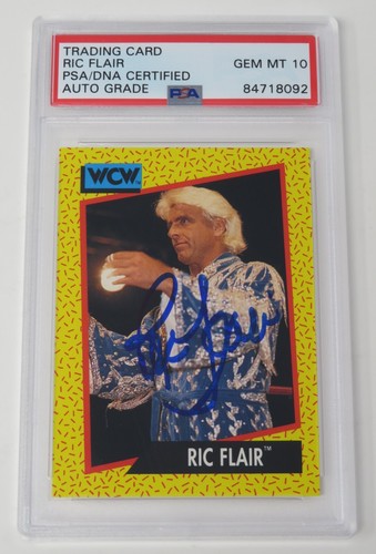 Ric Flair WWE WWF Signed Autograph 1991 Impel WCW Rookie Card RC 36 PSA ...