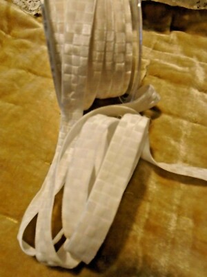 5/8" IMPORTED EMBOSSED CHECKS VELVET RIBBON - CREAM - GERMANY | eBay