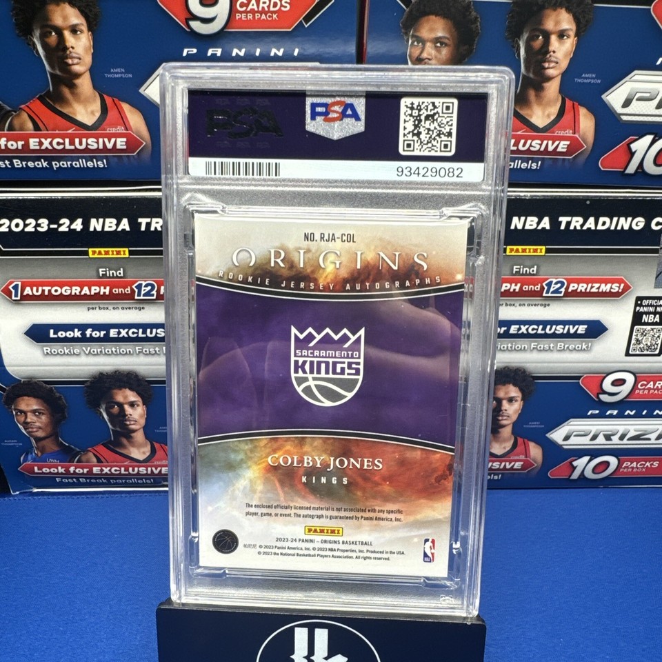 PSA 10 Colby Jones Rookie Jersey Autograph #RJACOL 2023 Origins | eBay