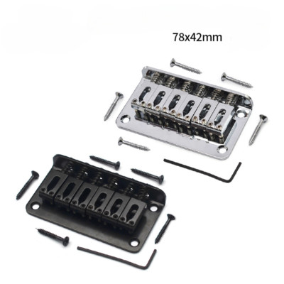 6 String Fixed Hardtail Saddle Bridge Top Load Guitar Tailpiece for EL ...