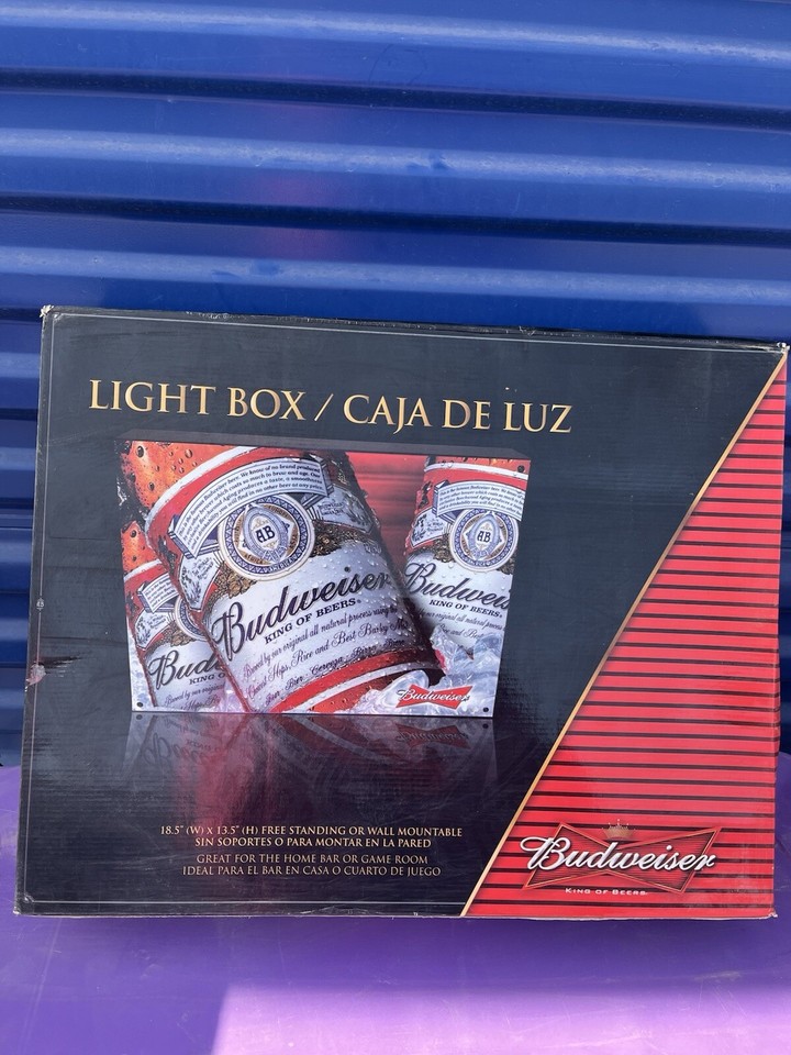 Budweiser King Of Beers Light Box Standing/Wall Mount New In Box Great ...