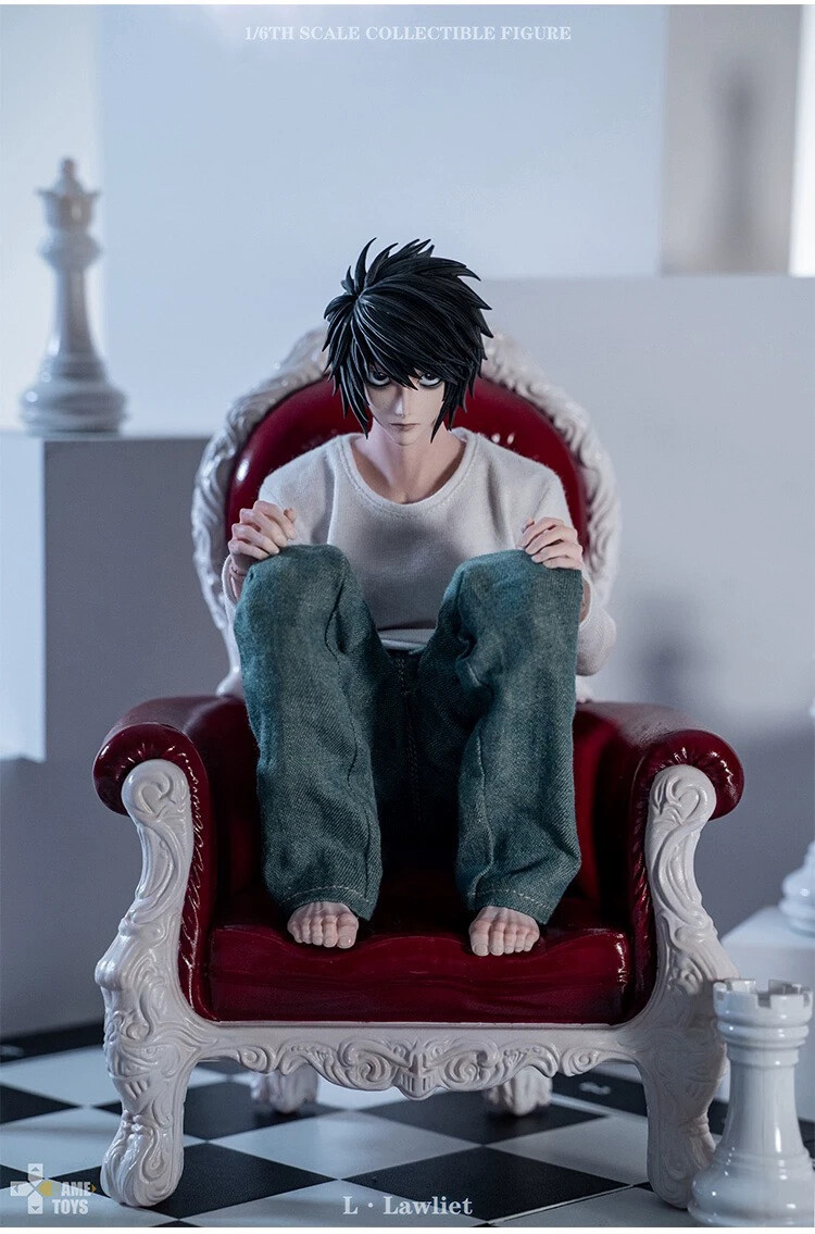 IN STOCK GAMETOYS DEATH NOTE L Action Figure Model 1/6 Scale L·Lawliet ...