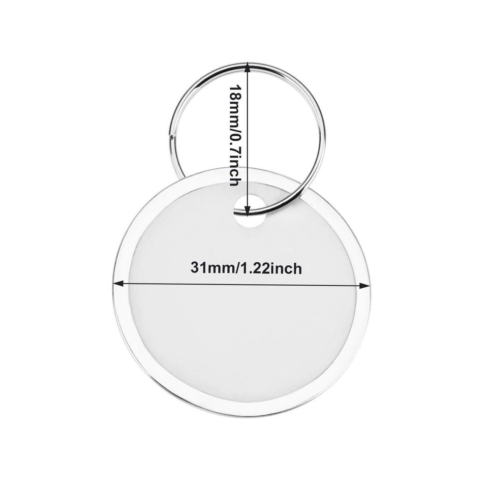 100 Pieces White Key Tags Metal Key Tags Round Paper Key Tags with ...