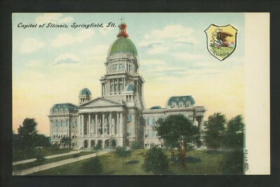 Illinois IL postcard Springfield Capitol Building chrome | eBay