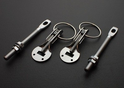 ALUMINUM RACING HOOD LOCK PIN SECURITY For Fiberglass Steel Carbon ...