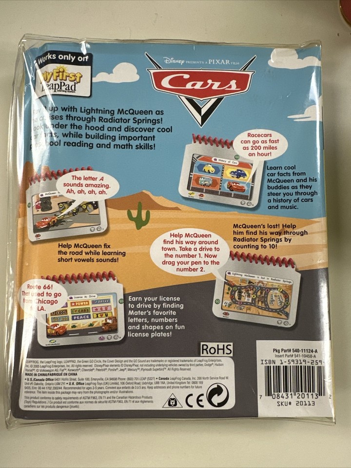 Disney Cars My First Leap Pad Leap Frog Preschool Reading Math | eBay
