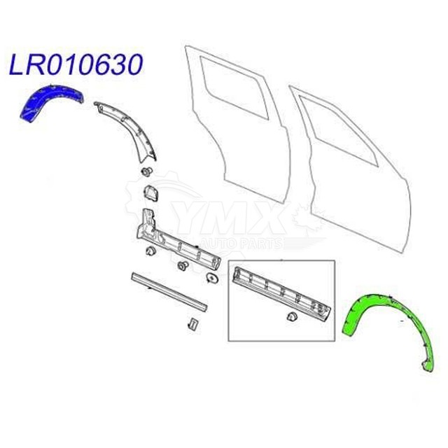 Fit Land Rover Lr3 Lr4 Rear Left Fender Flare Wheel Arch Moulding ...