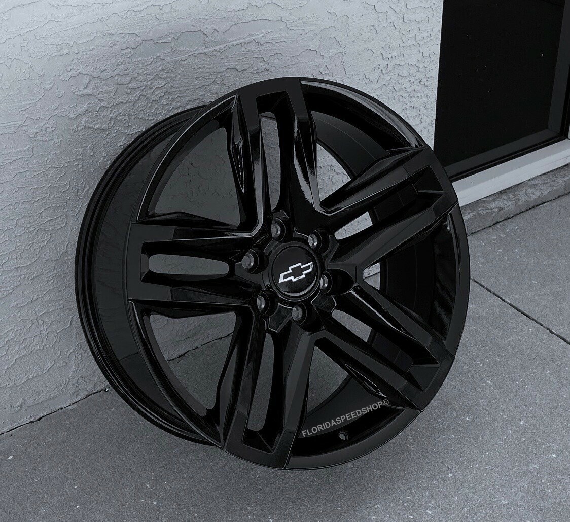 Gloss Black Trail Boss Chevy Silverado Tahoe Truck Wheels Set 20x9 ...