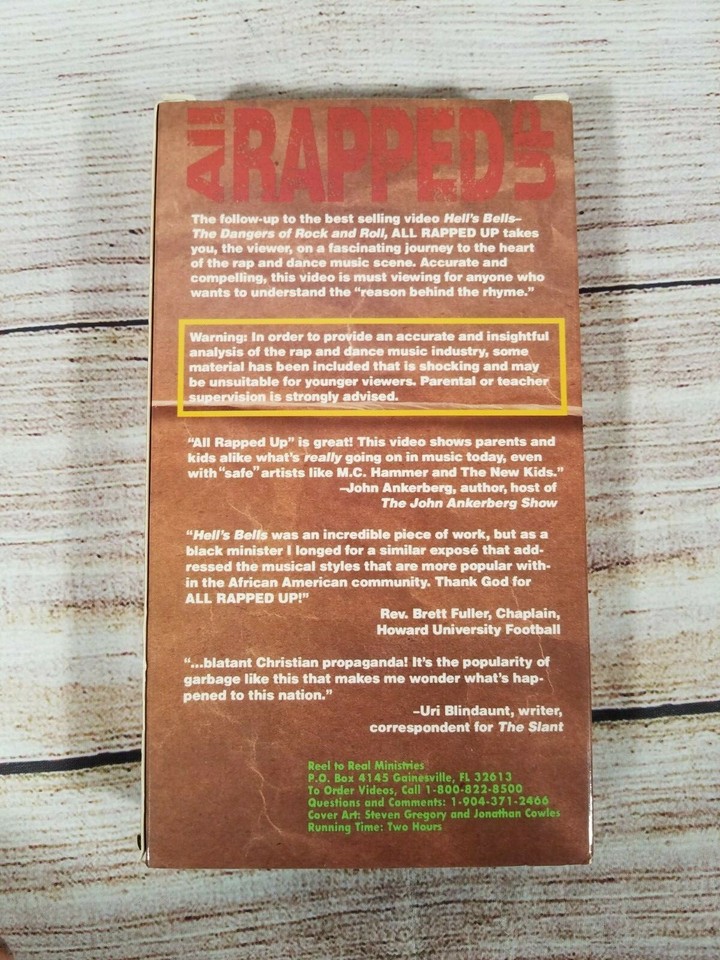 ALL RAPPED UP ~ VHS ~ Reel To Real ministries by Eric Holmberg | eBay