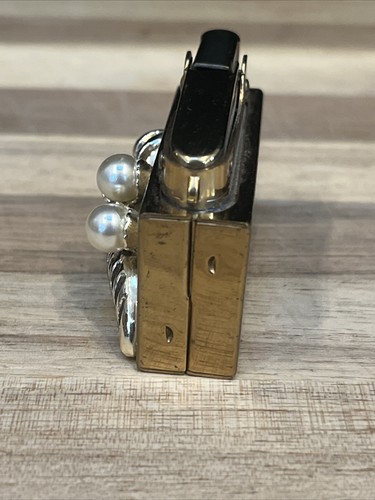Mid Century Crown Lighter With Faux Pearls & Rhinestones | eBay