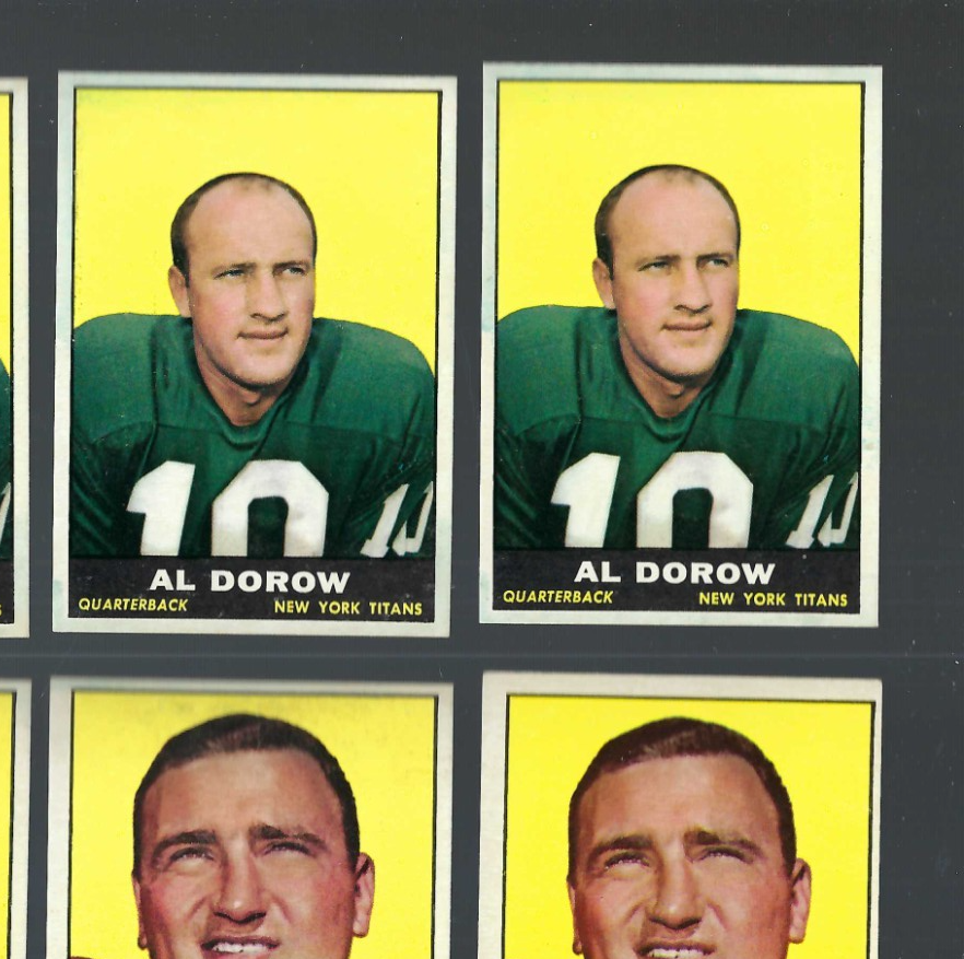 1961 TOPPS FOOTBALL CARD LOT X 8 BEAUTIFUL CARDS SHARP CORNERS ETC | eBay