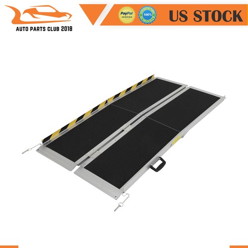 5FT 600 LBS Aluminum Multi-Folding Wheelchair Ramp Mobility Portable ...