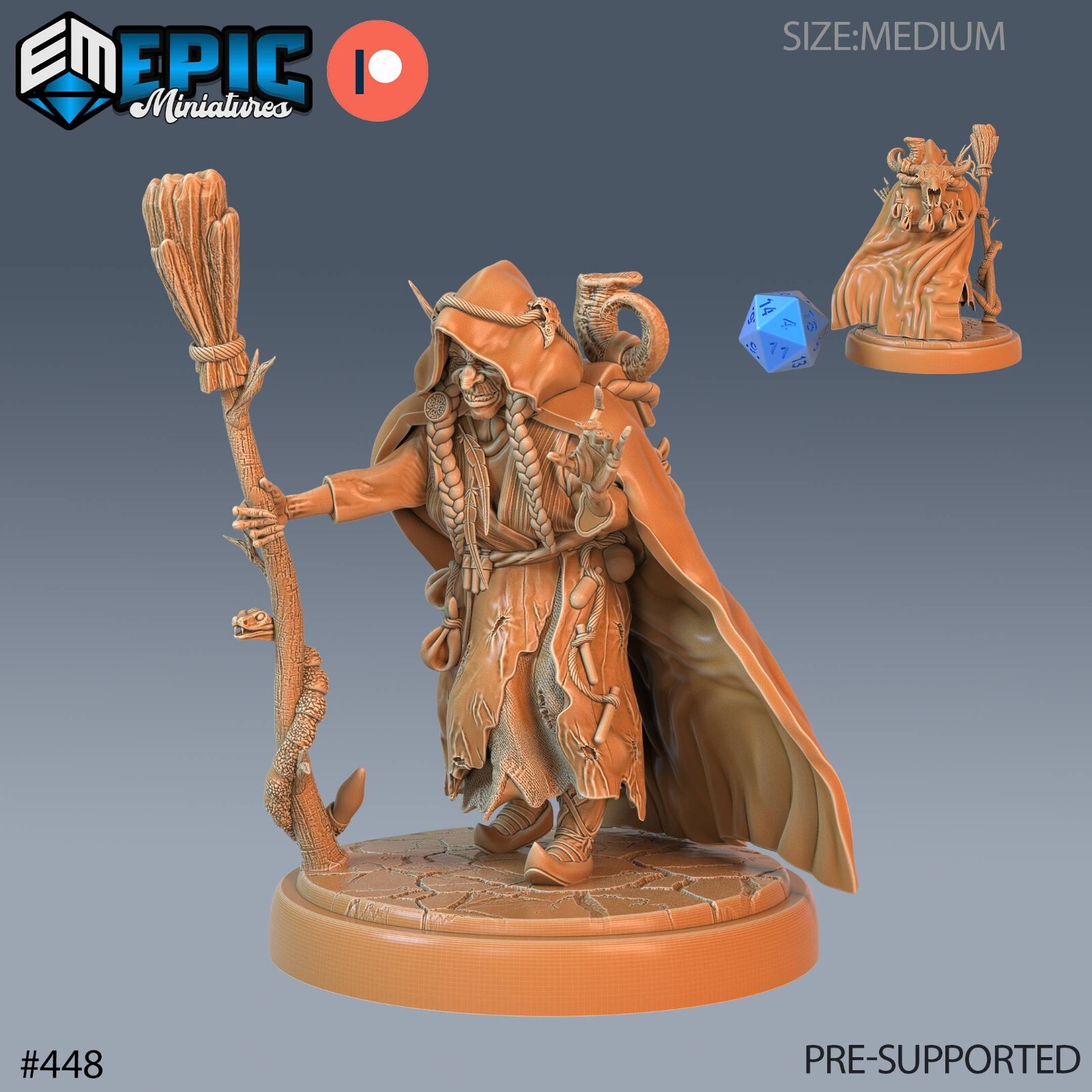 Baba Yaga Witch Dungeons and Dragons Miniature D&D Epic Miniatures ...