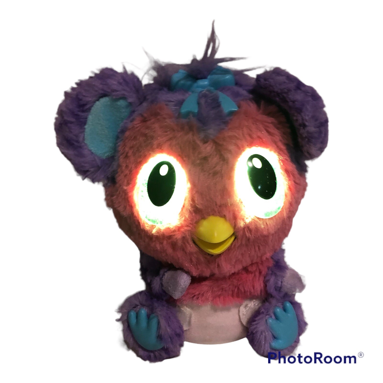 Hatchimals Plush Pink Bear Dragon Baby Interactive Working No Egg ...