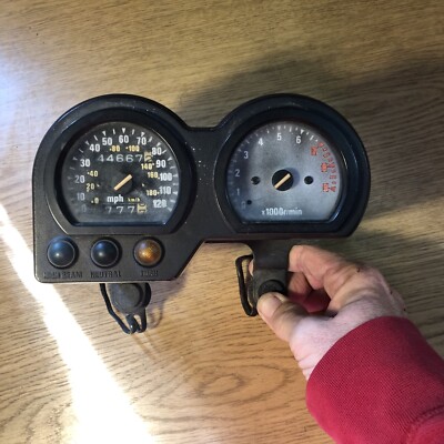 1990 SUZUKI DR 650 SPEEDOMETER CLUSTER TACHOMETER GAUGES OEM 34120 ...