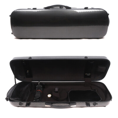 4/4 Violin Case Full Size Carbon Fiber Violin Box Carry Violin Protect ...