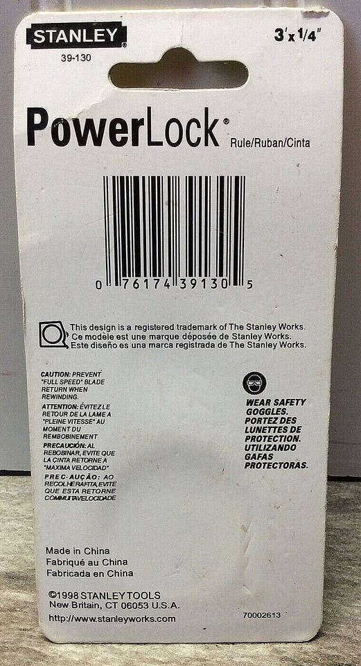 Stanley Power Lock Key Tape 3' #39-130 (1998) New | eBay