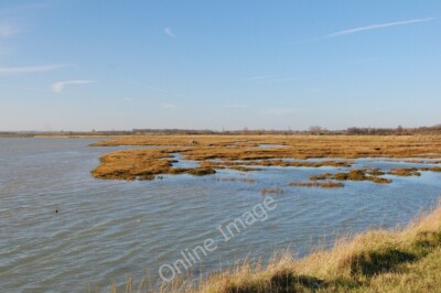 Photo 6x4 Salt-marsh, Paglesham Reach Great Stambridge Near Barton Hall ...