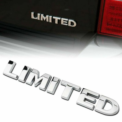 Metal Silver Limited Emblem Badge Fender Trunk Script Sticker for All ...