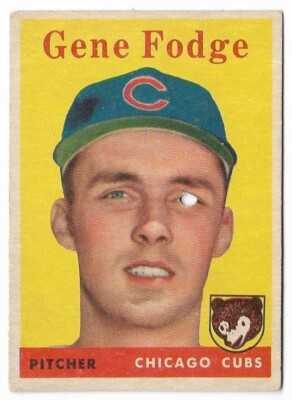 GENE FODGE 1958 Topps RC #449 Chicago Cubs SALE GOES TO GOOD CAUSE 🔥⚾🔥 ...