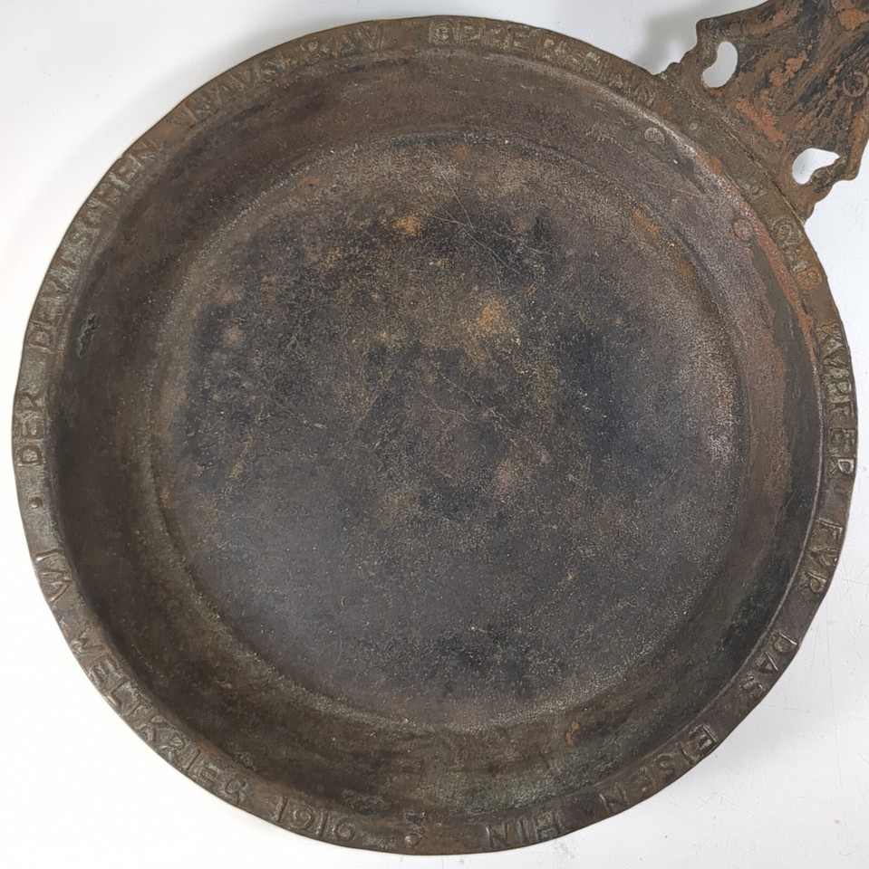 Antique 1916 WW1 Military German Copper For Steel War Effort Metal ...