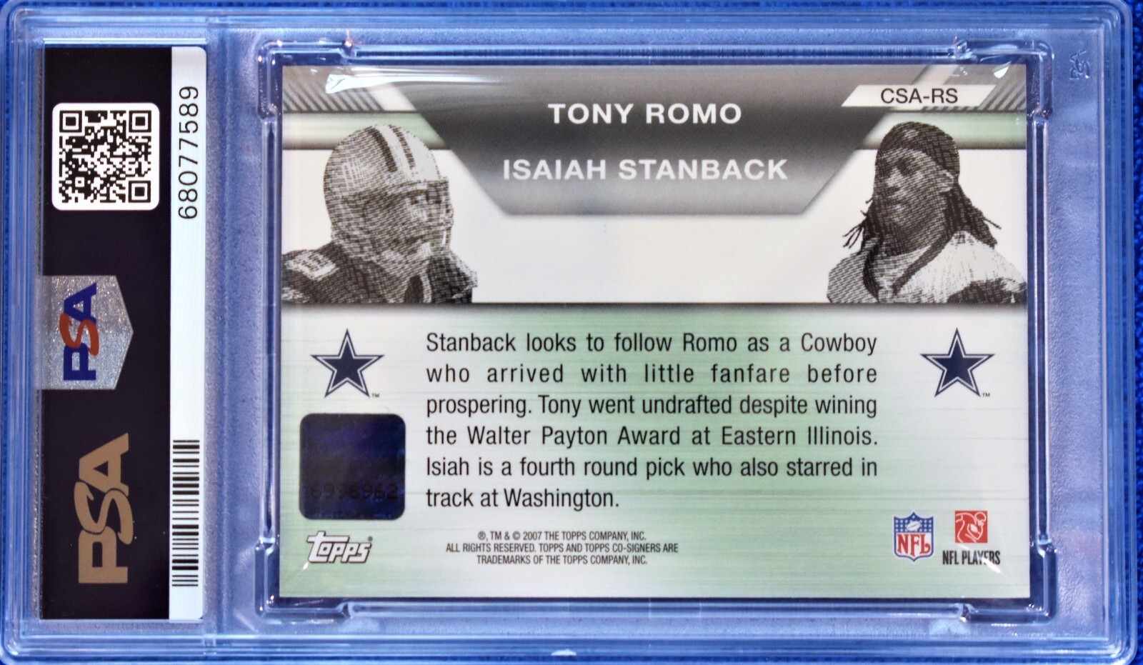 2007 Topps Co-Signers - Co-Signers Autographs Tony Romo, Isaiah ...