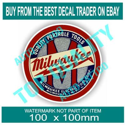 MILWAUKEE TOOLS DECAL STICKER TOOLBOX GARAGE WORKSHOP CAR TRUCK ...