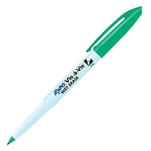 Expo Vis-A-Vis Marker Fine Point Water Base Green Office School Film ...