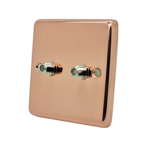 Bright Shiny Polished Copper Plug Sockets Light Switches Dimmers ...
