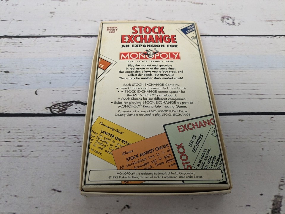 Chessex Board Game Monopoly Stock Exchange Expansion Cards in Shrink | eBay