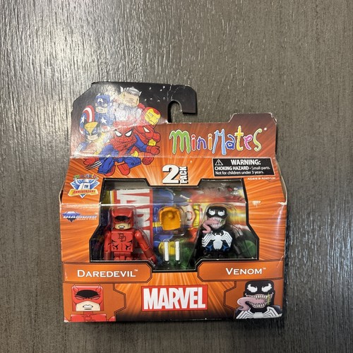 2012 Marvel MiniMates Daredevil & Venom 2” Figure Set DST Toys Mini ...