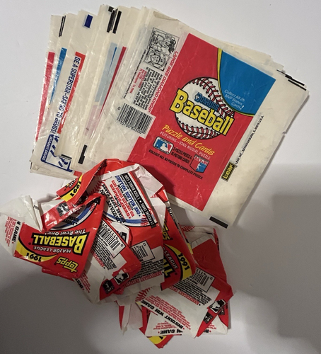 ‘80s MLB Junk Wax Baseball 50 + Empty Wrappers Lot 1988 Donruss Topps ...