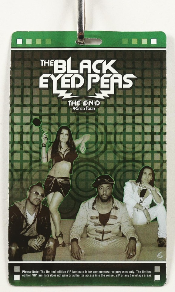 Black Eyed Peas Backstage Pass 2010 E.N.D. World Tour Nassau Coliseum w ...