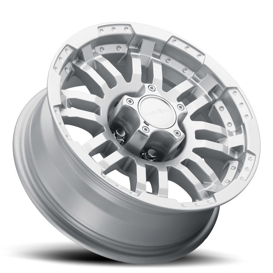 4 New 15x6 Vision 375 Warrior Marine Paint Silver 6x139.7 6x5.5 ET0 ...