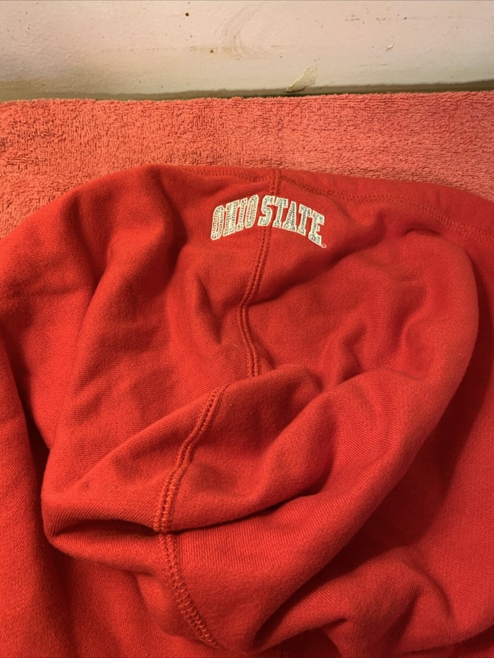 OHIO STATE BUCKEYES PULLOVER HOODIE SIZE XL MAJESTIC CHENILLE LOGO NEW ...