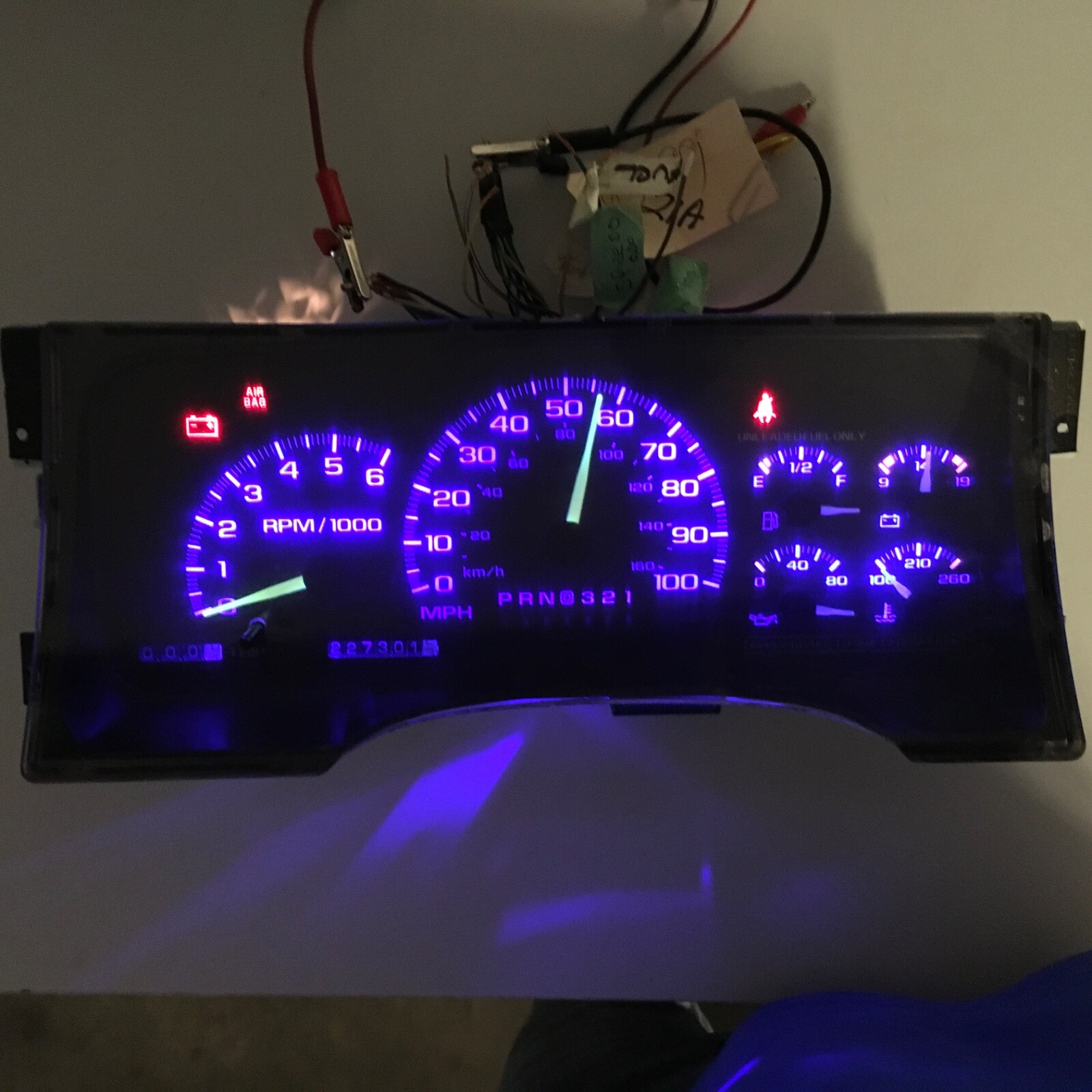 1995-1999 Chevy Speedometer,Silverado ,Tahoe , Blue LEDS | eBay