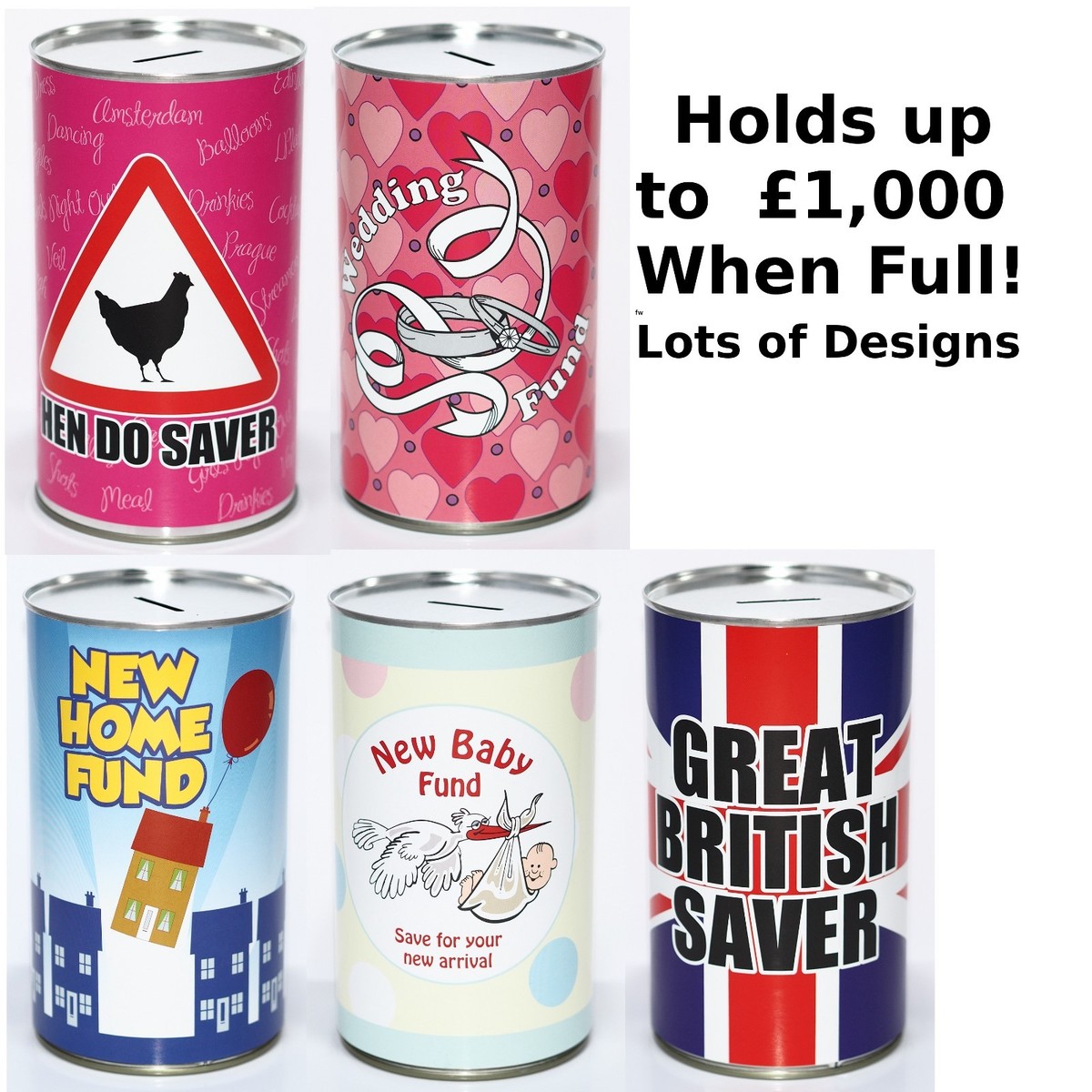 Money Box Tin Can Buy Affordable Money Saving Tins | Just £0.73