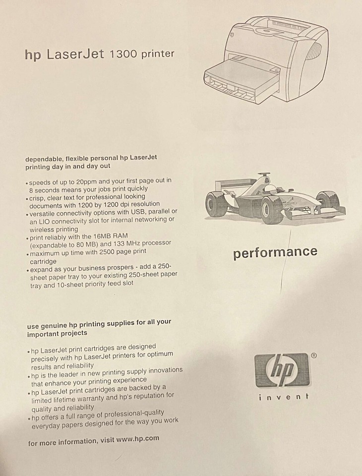 Hewlett Packard HP Laser Jet 1300, Excellent Condition, Works properly ...