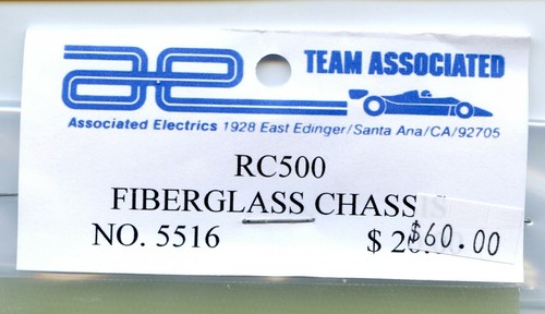 RARE VINTAGE ASSOCIATED # 5516 RC500 FIBERGLASS CHASSIS PLATE NIP | eBay