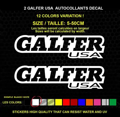 2 GALFER USA Sticker Genuine Decal Sticker WATERPROOF STICKERS | eBay