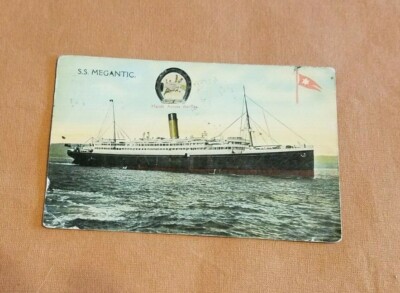 1912 Nautical Ocean Liner S.S. Megantic Canceled Postcard | eBay