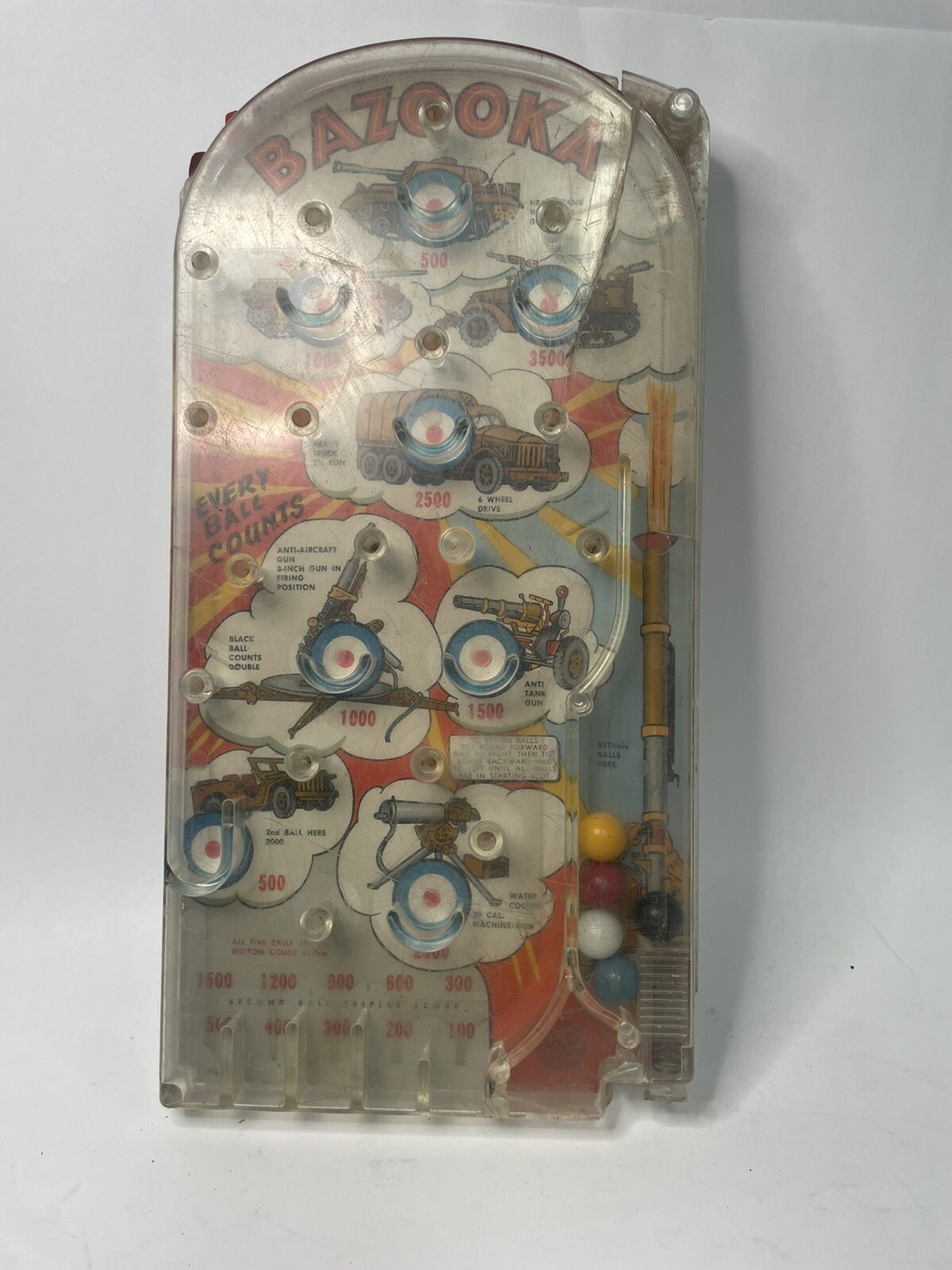 VINTAGE BAZOOKA PIN BALL GAME BY MAR TOYS | eBay