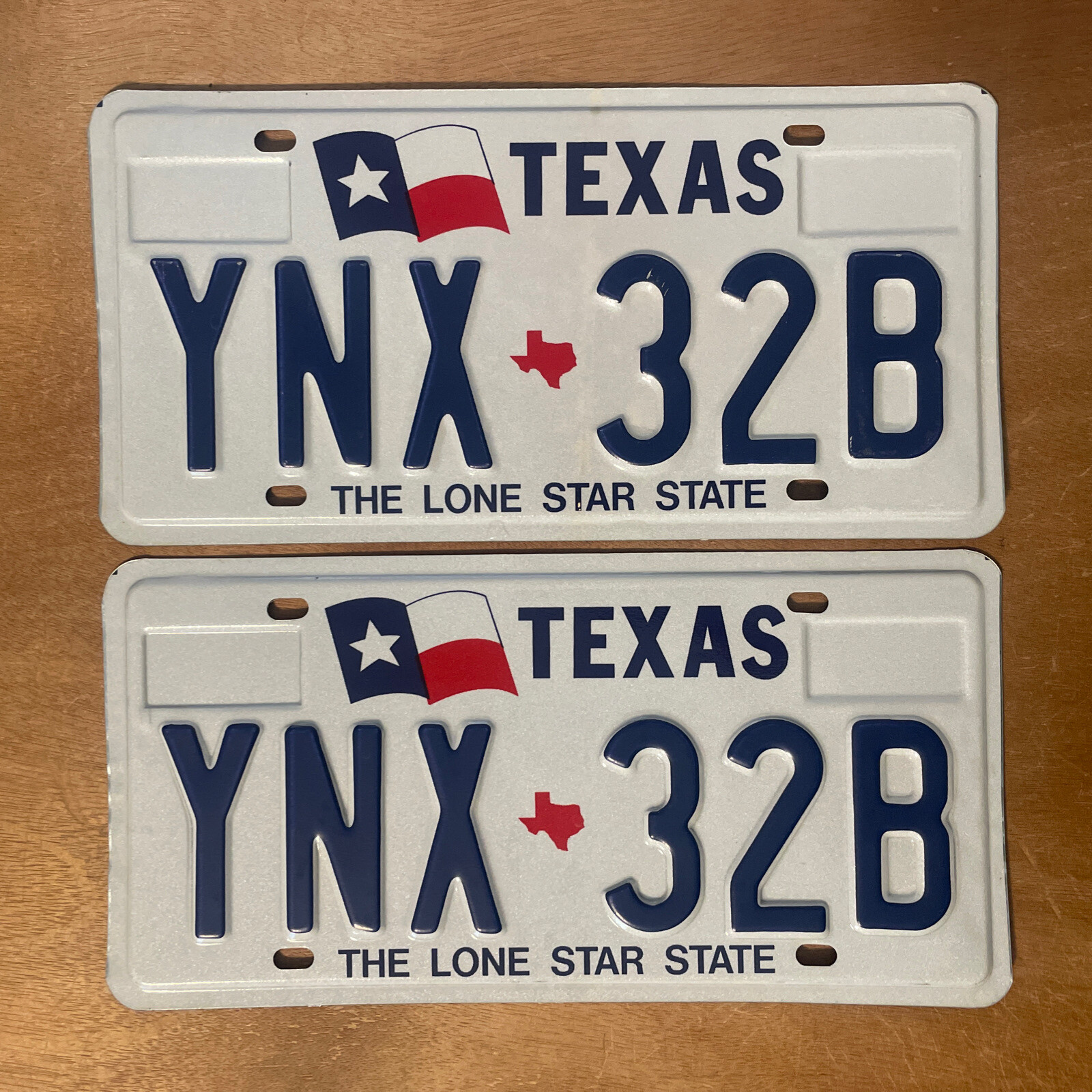 1990s Texas License Plate Pair # YNX-32B New Old Stock | eBay