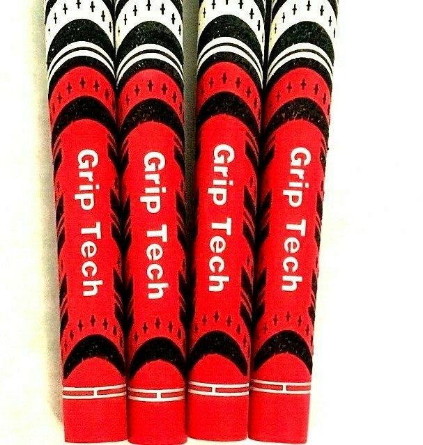 13 NEW Grip-Tech MULTI COMPOUND golf grips - BLACK WHITE RED - Standard ...