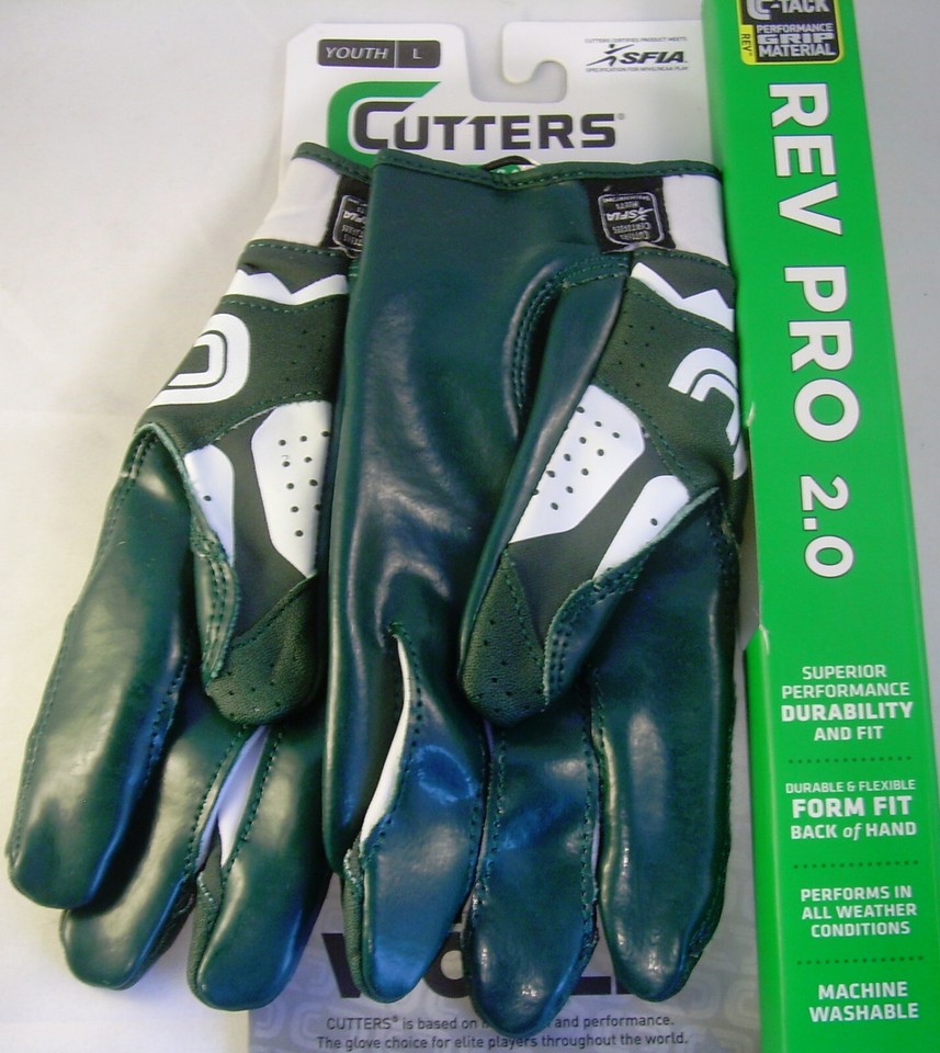 Cutters S451 REV PRO 2.0 Football Receiver Handschuhe, Grün, Small ...