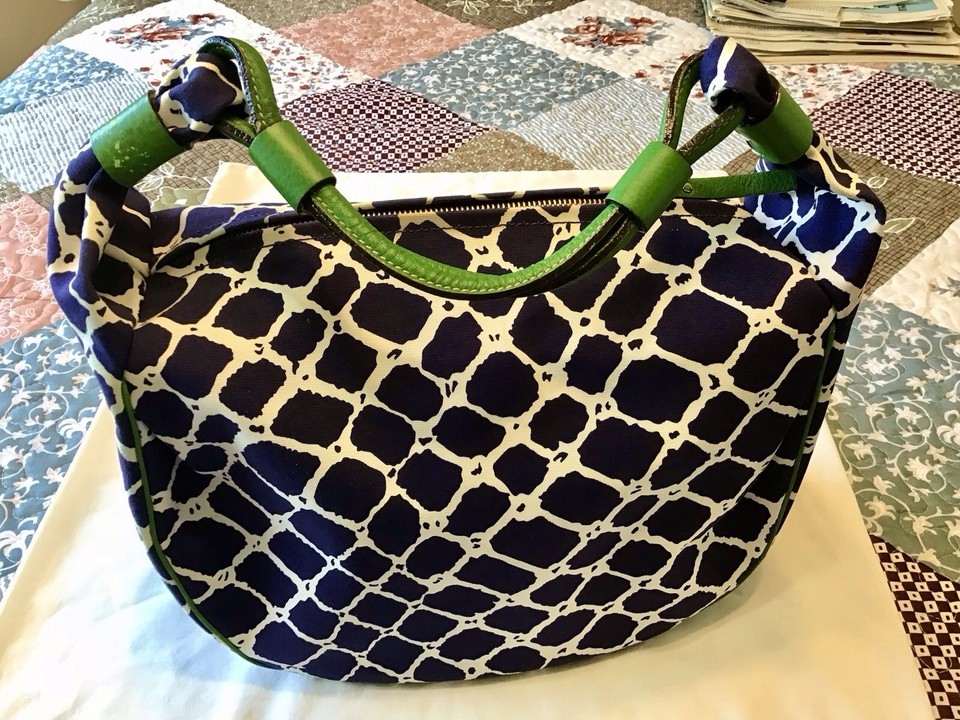 KATE SPADE CAPE COD HOBO BAG NET LOBSTER CLAW BLUE GREEN WHITE PURSE | eBay