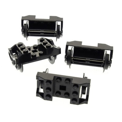 4x Lego Axle Train Wheel Black Wagon 9V Rim 3225 4559 2878c01 | eBay UK