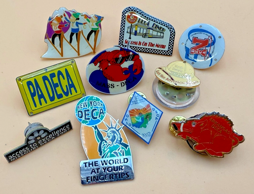 Vintage DECA Assorted Lapel Pins Various States NY NJ AK ND MO OH PA | eBay