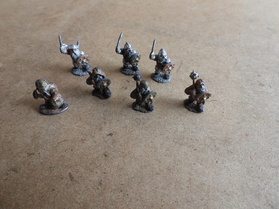 old Citadel Warhammer fantasy preslotta metal figures Dwarf fighters ...