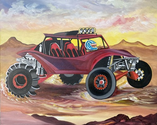 Dune Buggy Painting-"THE SAND RUNNER" 16"X20" Canvas | eBay